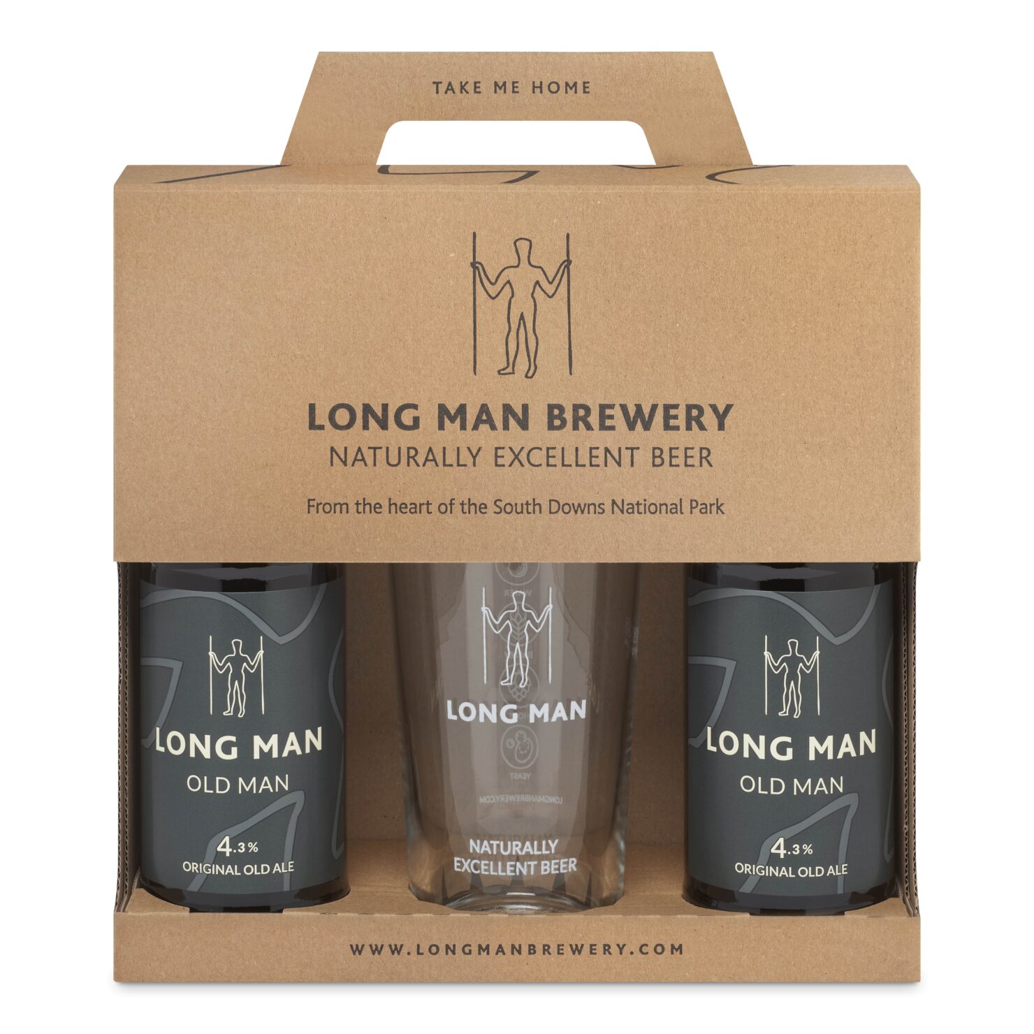 Old Man Gift Pack - 2 x 500ml - 1 x Pint Glass - Long Man Brewery